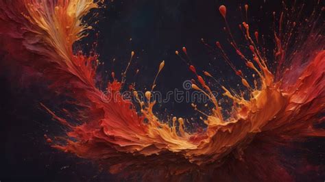 Dynamic Abstract Orange Splash Art Stock Image Image Of Color Energetic 315990073