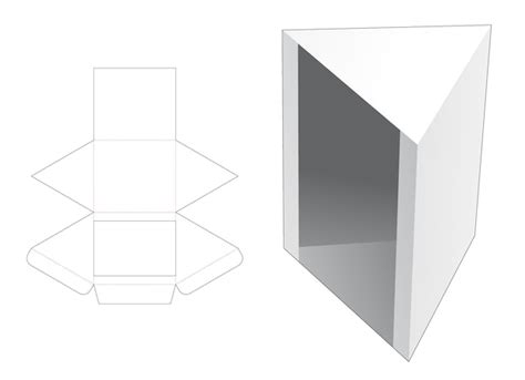 Premium Vector Triangular T Box Die Cut Template