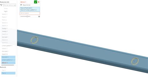 Linear Pattern Of Feature Select The Feature From The Feature List
