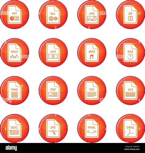 File Format Icons Vector Set Stock Vector Image And Art Alamy