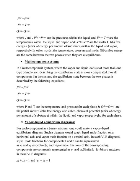 Vapour Liquid Equilibrium 1 Docx Chemistry Science