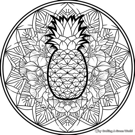 Free Printable Pineapple Coloring Pages 2025