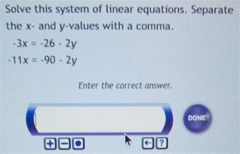solved solve this system of linear equations separate the x and y