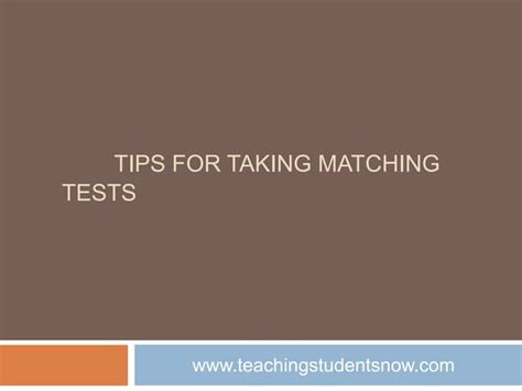 Matching Type Test Pptx
