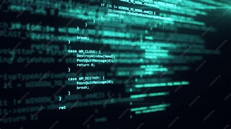 Premium Photo The Programming Code Works Through The Computer Screen Terminal 3d Illustration