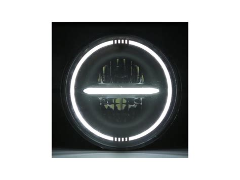 7″ Round Led Halo Headlights For Jeep Wrangler Jk Jku With Drl And