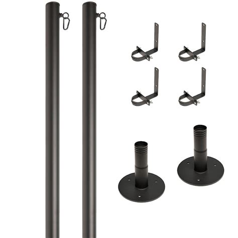 Excello Global Products Premium String Light Poles 2 Pack Extends To