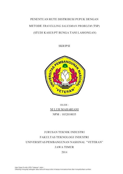 Pdf Penentuan Rute Distribusi Pupuk Dengan Metode Eprintsupnjatimacid67921file1pdf