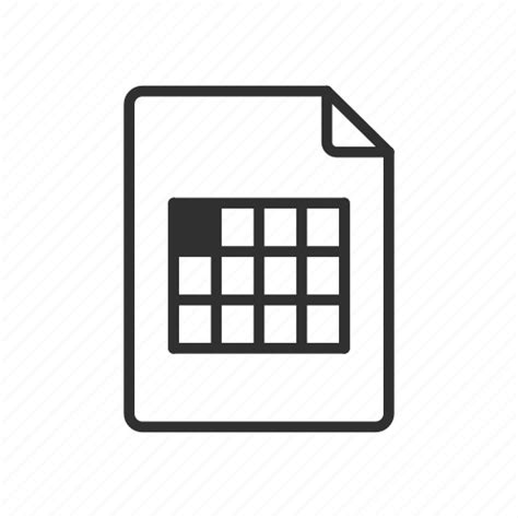 document file spreadsheet table icon