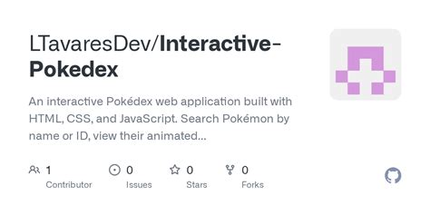 Github Ltavaresdevinteractive Pokedex An Interactive Pokédex Web