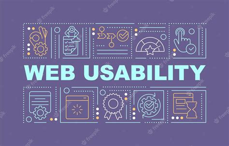 Premium Vector Website Usability Word Concepts Violet Banner