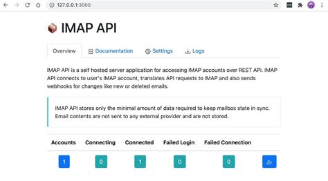 imap api self hosted node app to access imap accounts via a rest api