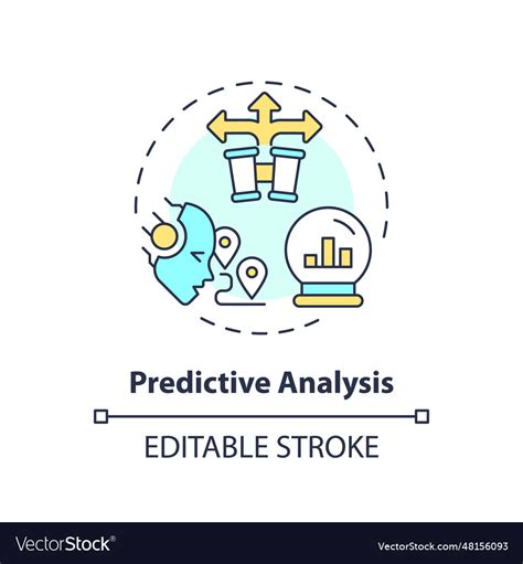 2d Customizable Predictive Analysis Line Icon Vector Image