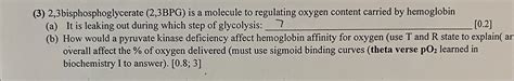 Solved 3 2 3bisphosphoglycerate 2 3bpg ﻿is A Molecule To