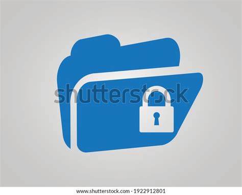 File Lock Icon Vector Isolate Stock Vector Royalty Free