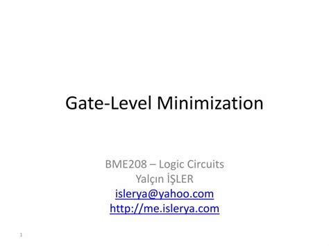 Pdf Gate Level Minimization İfilesbme208lec04pdf · Gate Level