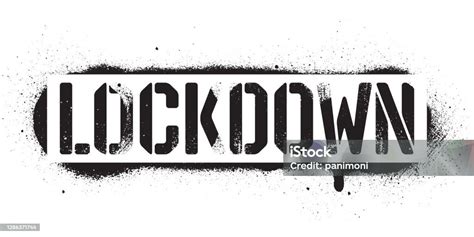 스텐실 잠금 비문 흰색 배경에 검은 위험 낙서 인쇄 벡터 디자인 스트리트 아트 그래피티에 대한 스톡 벡터 아트 및 기타 이미지 그래피티 스텐실 컴퓨터 글자 Istock