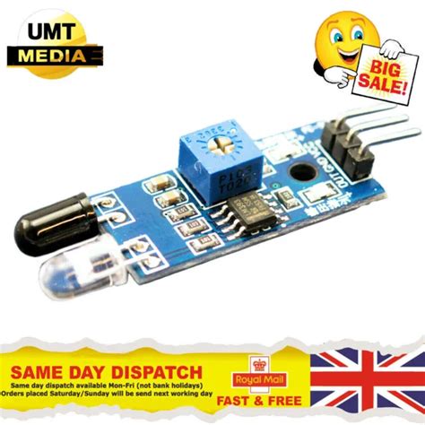 HINDERNIS VERMEIDUNG IR Sensor Infrarot Fotoelektrisch Modul Arduino Himbeere Pi EUR