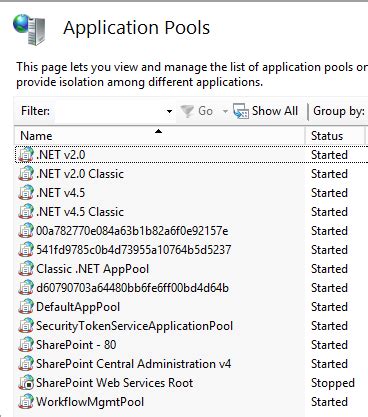 Get The Corresponding SharePoint Services Name Of The Application Pool GUID