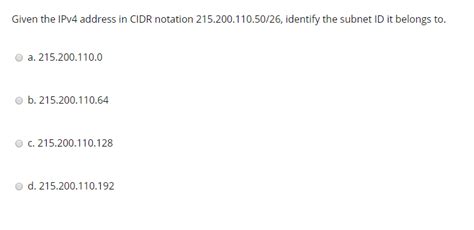 Solved Which Of The Following Is A Class B Ipv4 Address O