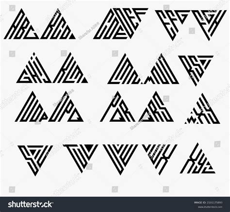 Three Letters Triangle Letter Mark Logos Stock Vector Royalty Free 2101175893 Shutterstock