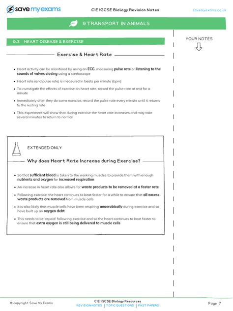 Part4 Cie Igcse Biology 9 Rn Sample Pdf Heart Coronary