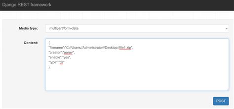 Python 3x Upload A File And Json Data In Django Restframework