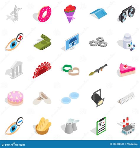 Craft Icons Set Isometric Style Stock Vector Illustration Of