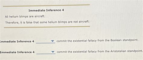 Solved Immediate Inference 4all Helium Blimps Are