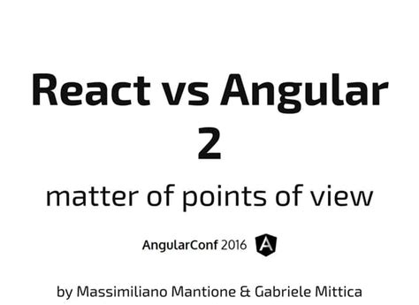 React Vs Angular2 Ppt