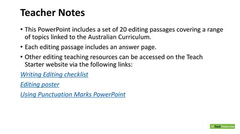 Editing Passages Powerpoint Year 6 Potx