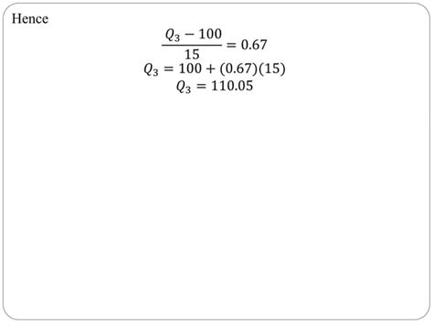 Quartiles By Using Normal Distribution Ppt