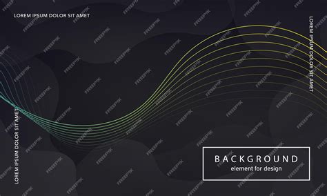 Premium Vector Abstract Background Wave Element For Design Poster Colorful Shiny Gradient Lines
