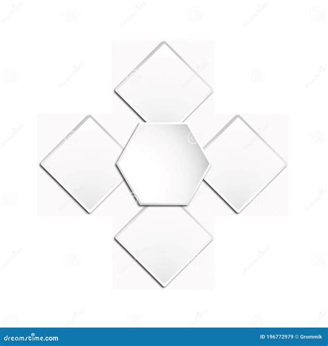 Infographic Of Hexagons In Three Stages Stock Image