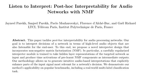 Listen To Interpret Post Hoc Interpretability For Audio Networks With