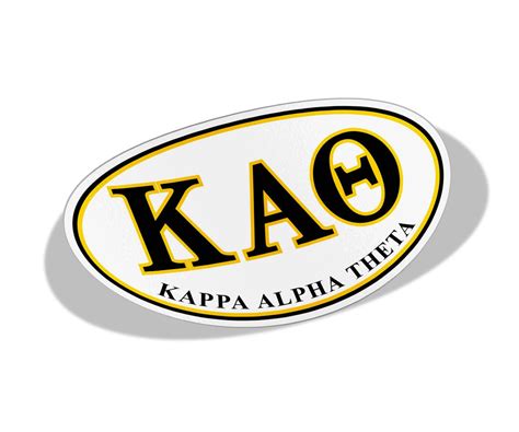 Kappa Alpha Theta Greek Letter Oval Decal — Greeku