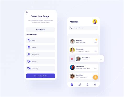 Chat App UI Design Behance Behance