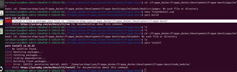 Yarn Installing Error Erpnext Frappe Forum