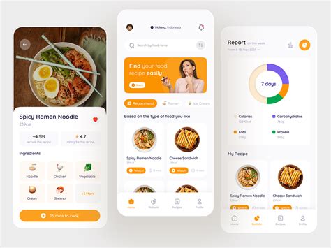 Food Recipe Mobile App By Amelia Nurvita🐻 For Vektora On Dribbble