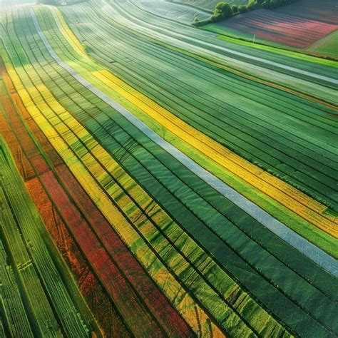 Premium Photo Multicolored Fields Drone View Landscape Agricultural Plots Pattern Dutch Flower