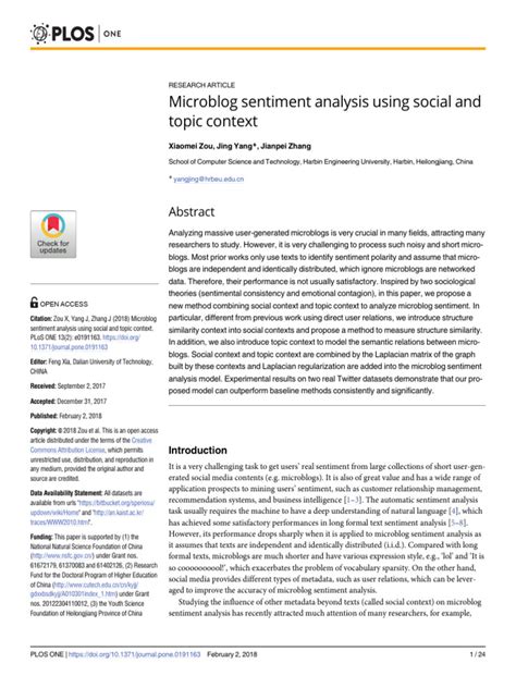 microblog sentiment analysis using social and topic context pdf