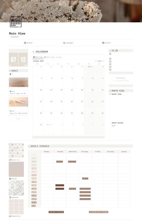 Aesthetic Notion Template Life Planner Artofit