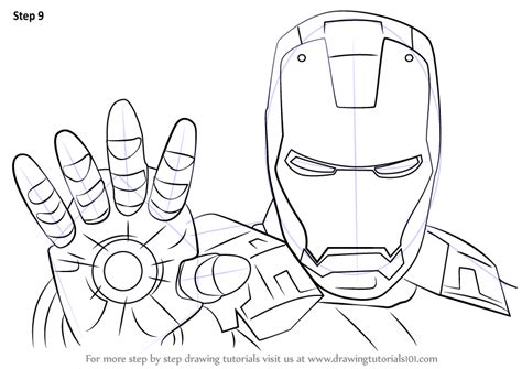 Learn How To Draw Iron Man Face Iron Man Step By Step Drawing Tutorials