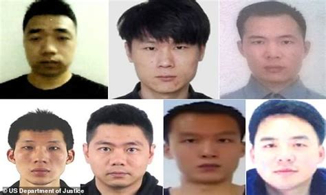 pictured seven chinese hackers wanted in britain and us for 14 year