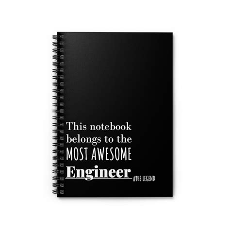 Engineer Notebook Engineering Journal Birthday Office Ts The Legend The Man The Myth Funny