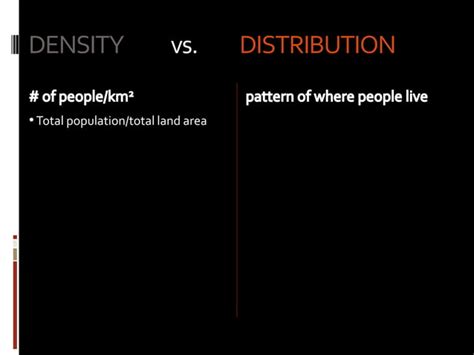 Population Density And Distribution Pptx Geography Science