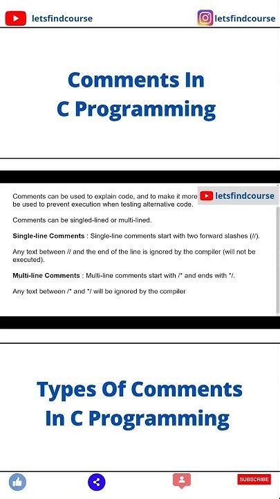 comments in c language what are comments in c programming language
