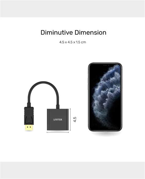 Buy Unitek Displayport To Vga Adapter 1080p Black In Qatar