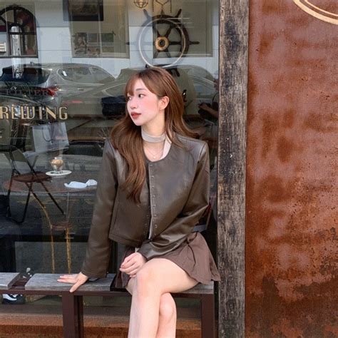 모던시크ღ 핏예술 24fw 레더 라이더 자켓 세미 오버핏 가을 Jk 데이트룩 하객룩 에이블리