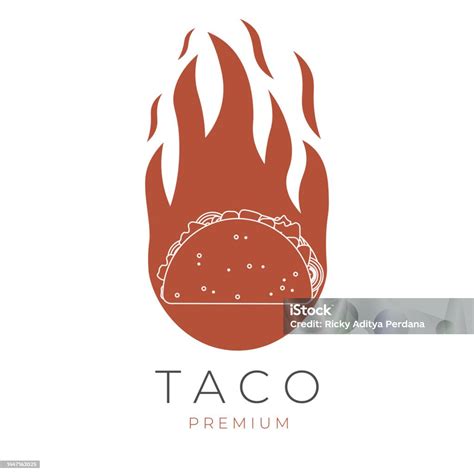 화재 타코 벡터 일러스트 레이 션 거리에 대한 스톡 벡터 아트 및 기타 이미지 거리 고기 길거리 음식 Istock